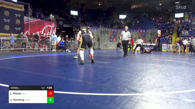 200 lbs Consy 6 - Logan Maise, Belle Vernon vs Jordan Henning, Lakeland