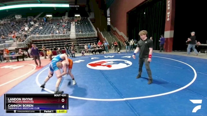 132 lbs Round 3 - Landon Rhyne, WR Wildcats Wrestling vs Cannon Boren ...