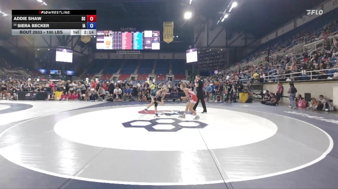 100 lbs Cons. Rd Of 16 - Addie Shaw, SC vs Siera Becker, IA