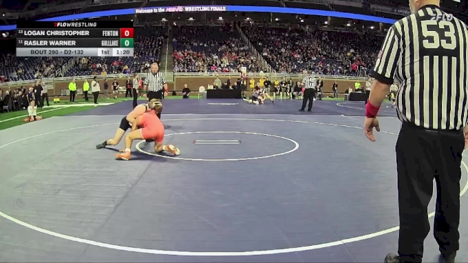 D2-132 lbs Semifinal - Rasler Warner, Gull Lake HS vs Logan Christopher ...