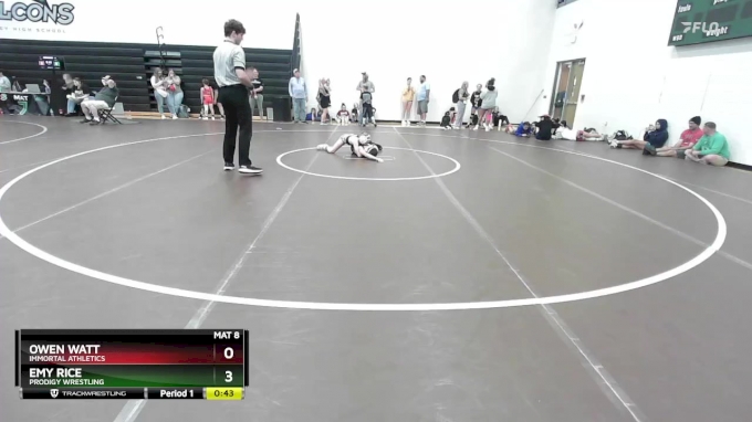 80 lbs Cons. Semi - Emy Rice, Prodigy Wrestling vs Owen Watt, Immortal ...