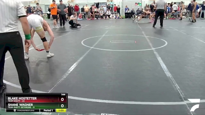 144 lbs Finals (2 Team) - Blake Hostetter, Team Shutt vs Shane Wagner ...