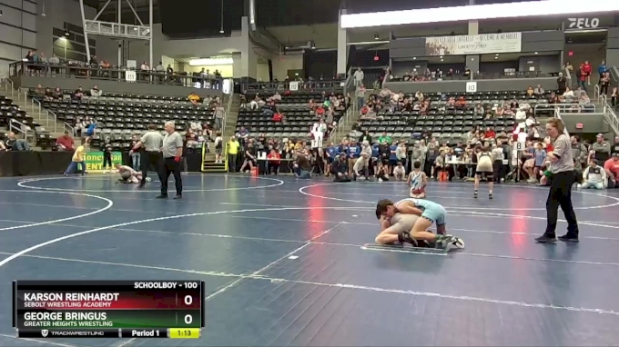 100 lbs Champ. Round 2 - Karson Reinhardt, Sebolt Wrestling Academy vs ...