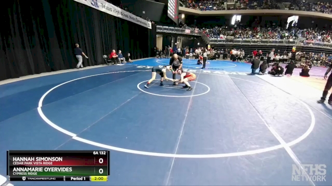 6A 132 lbs Champ. Round 1 - Annamarie Oyervides, Cypress Ridge vs ...