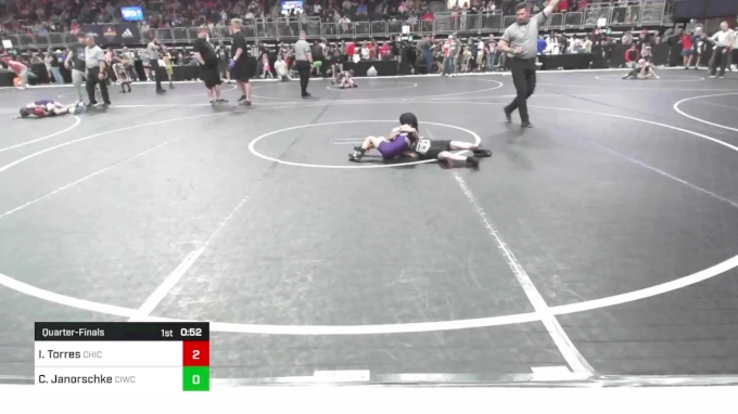 46 lbs Quarterfinal - Ivan Torres, Chickasha Youth Wrestling vs Clayton ...