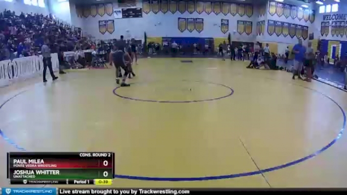120 lbs Cons. Round 2 - Joshua Whitter, Unattached vs Paul Milea, Ponte ...