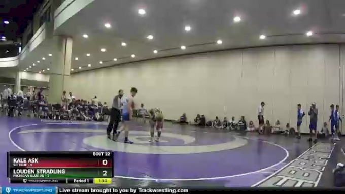 132 lbs Round 6 (8 Team) - Louden Stradling, Michigan Blue AS vs Kale ...