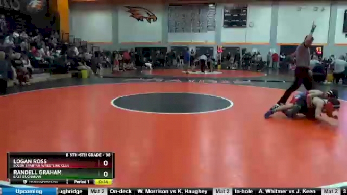 98 lbs Cons. Semi - Randell Graham, East Buchanan vs Logan Ross, Solon ...