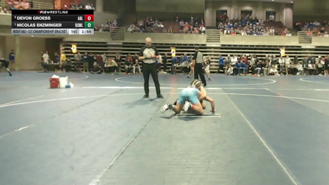 127 Championship Bracket Quarterfinal - Nicolas Enzminger, Bismarck ...