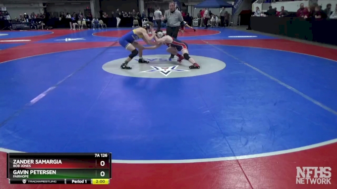 7A 126 lbs Champ. Round 1 - Gavin Petersen, Fairhope vs Zander Samargia ...