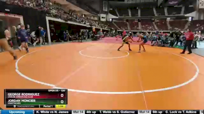 120 lbs Quarterfinal - Jordan Moncier, Unattached vs George Rodriguez ...