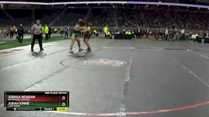 D1-285 lbs 3rd Place Match - Judah Kinne, Lake Orion vs Joshua Boggan ...