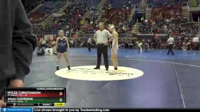 126 lbs Semis & 1st Wb (8 Team) - Noah Davidson, E4-West Fargo vs Mylee ...