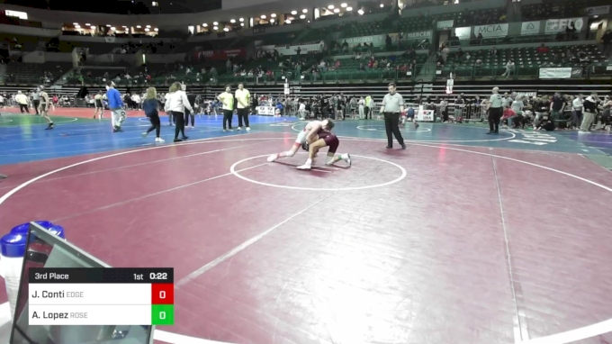 106 lbs 3rd Place - Jake Conti, Edge Wrestling (Hoboken) vs Angel Lopez ...