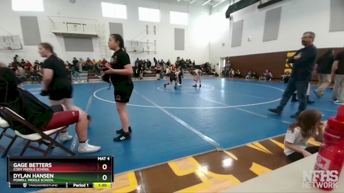 84 lbs Semifinal - Gage Betters, Cody Middle School vs Dylan Hansen ...