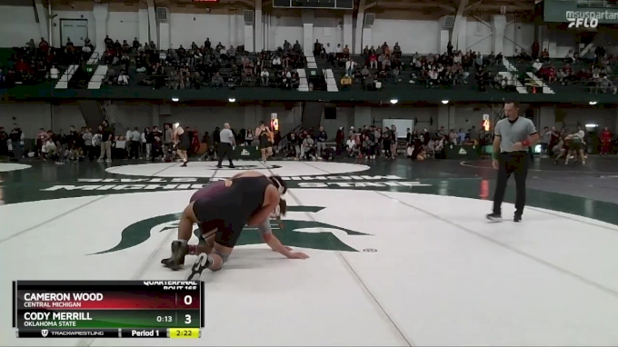 197 lbs Quarterfinal - Cameron Wood, Central Michigan vs Cody Merrill ...