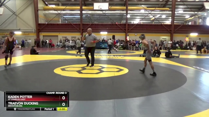 106 lbs Champ. Round 3 - Traevon Ducking, Brownsburg vs Kaden Potter ...