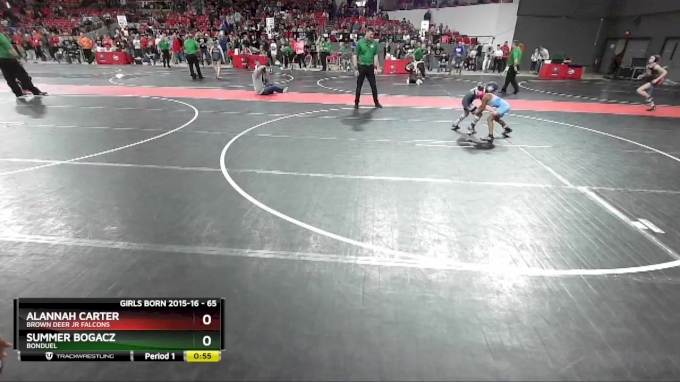 65 lbs 1st Place Match - Alannah Carter, Brown Deer Jr Falcons vs ...