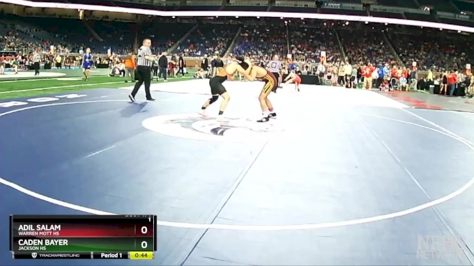 D1-138 lbs Cons. Round 1 - Adil Salam, Warren Mott HS vs Caden Bayer ...