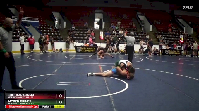 155 lbs Round 2 (4 Team) - Jayden Grimes, Michigan Cobras Blue vs Cole ...