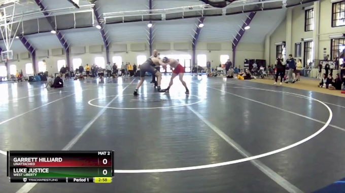197 lbs Cons. Round 2 - Luke Justice, West Liberty vs Garrett Hilliard ...