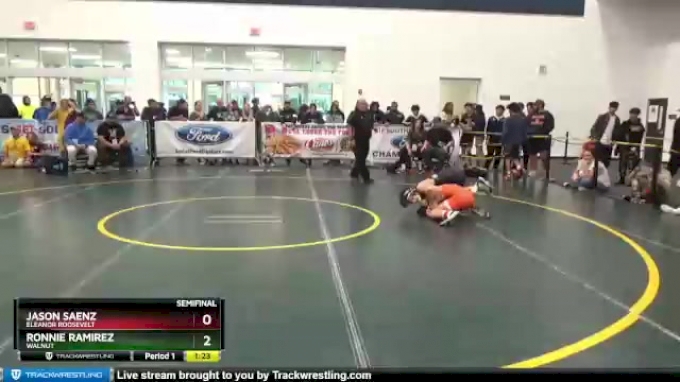 106 lbs Semifinal - Jason Saenz, Eleanor Roosevelt vs Ronnie Ramirez ...