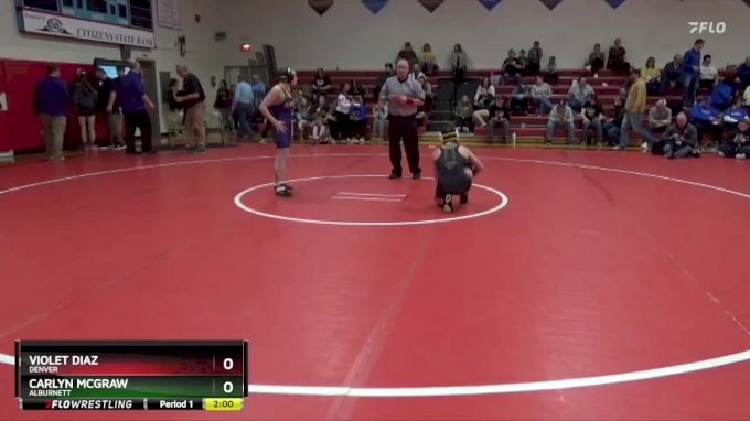 105 lbs Semifinal - Violet Diaz, Denver vs Carlyn McGraw, Alburnett