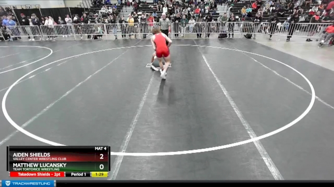 126 lbs Champ. Round 2 - Aiden Shields, Valley Center Wrestling Club vs ...