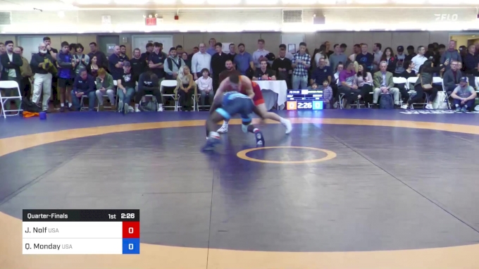 74 kg Quarterfinal - Jason Michael Nolf, USA vs Quincy Miles Monday, USA