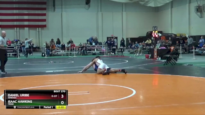 149 lbs Cons. Semi - Isaac Hawkins, Trine vs Daniel Uribe, Wabash