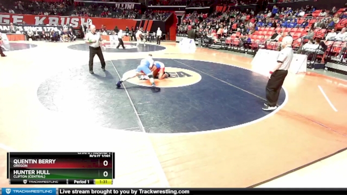 1A 190 lbs Champ. Round 1 - Quentin Berry, Oregon vs Hunter Hull ...