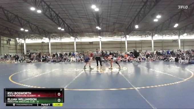 77 lbs Quarterfinals (8 Team) - Ryu Bosworth, Sublime Wrestling Academy vs Elijah Williamson ...