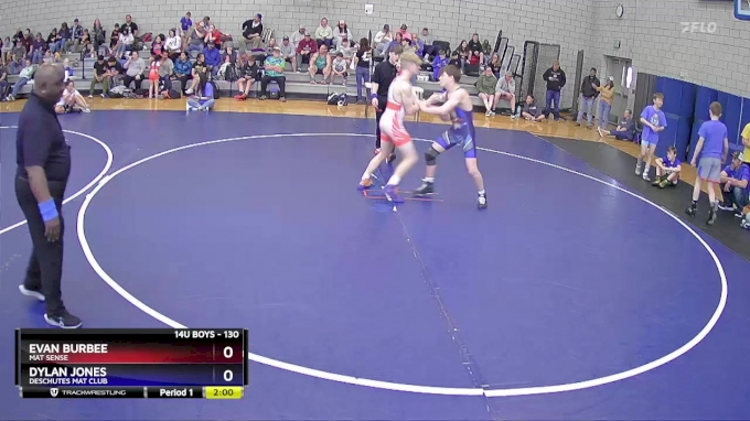 130 lbs Semifinal - Evan Burbee, Mat Sense vs Dylan Jones, Deschutes ...