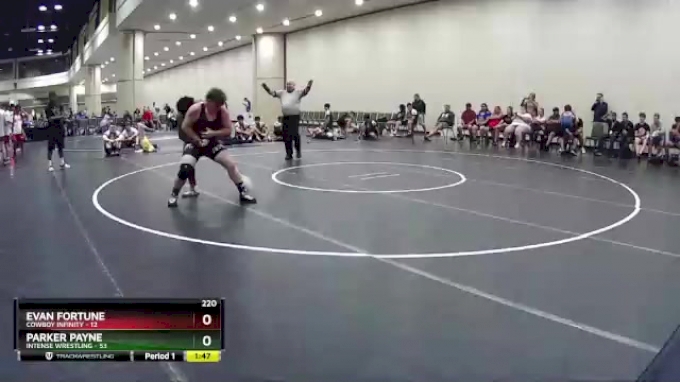 220 lbs Round 2 (10 Team) - Parker Payne, Intense Wrestling vs Evan ...