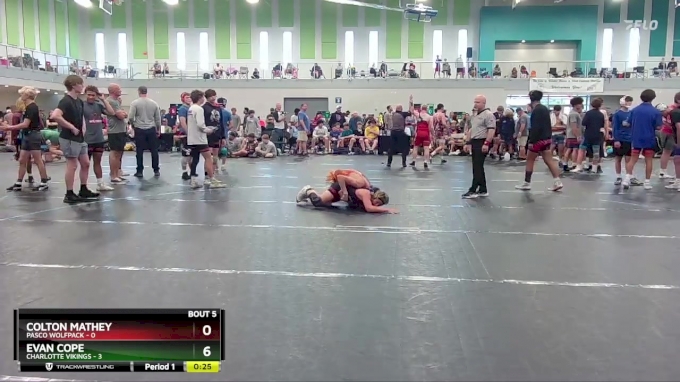 106 lbs Round 3 (4 Team) - Evan Cope, Charlotte Vikings vs Colton ...