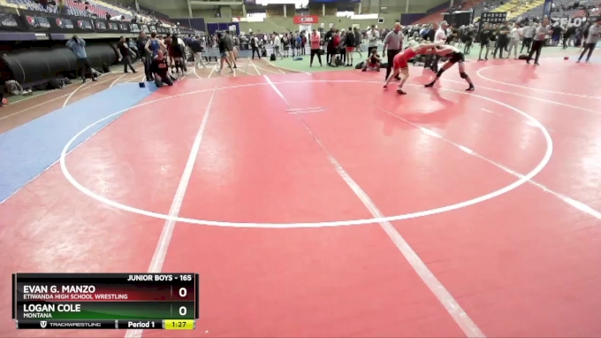 165 lbs Champ. Round 3 - Logan Cole, Montana vs Evan G. Manzo, Etiwanda ...