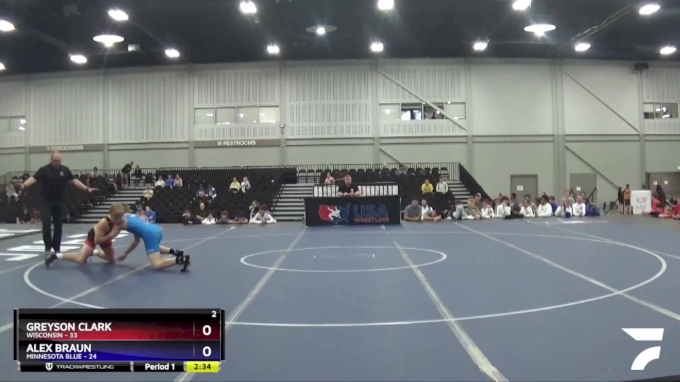 145 lbs Round 3 (8 Team) - Greyson Clark, Wisconsin vs Alex Braun ...