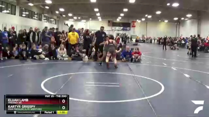 95 lbs Champ. Round 1 - Elijah Lamb, Pinckney WC vs Kartyr Grigspy ...