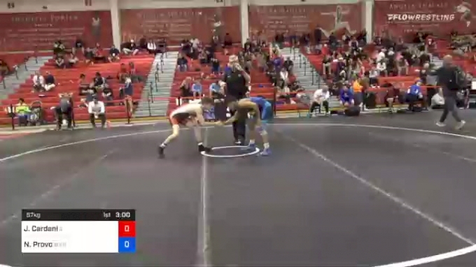 57 kg Prelims - Justin Cardani, Illinois vs Nico Provo, South Side ...