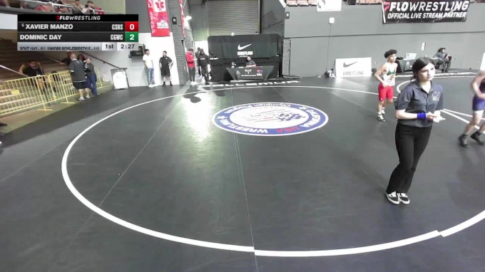 Champ. Round 1 - Xavier Manzo, Canyon Springs High School Wrestling vs ...