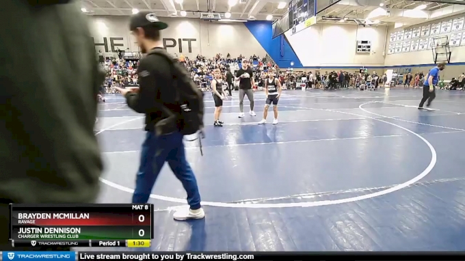 88 lbs Champ. Round 1 - Brayden McMillan, Ravage vs Justin Dennison ...