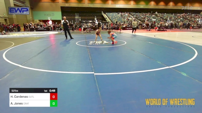 52 lbs 3rd Place - Hazel Cardenas, Outlaws Wrestling Club vs Arianna ...