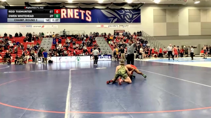 141 lbs Champ. Round 2 - Reid Todhunter, Otterbein University vs Owen ...