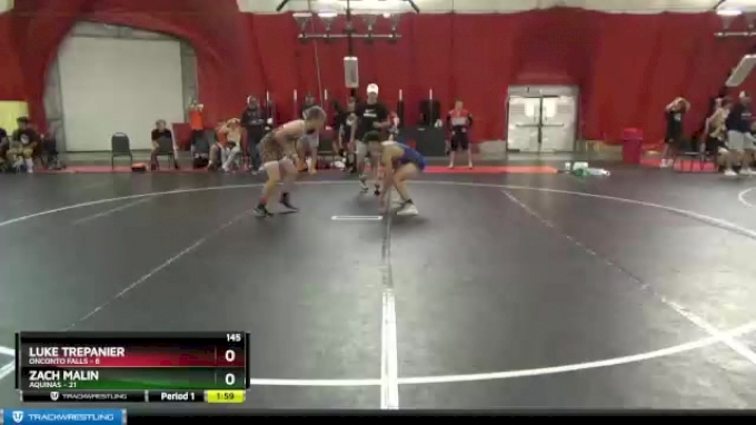145 lbs Semis & 1st Wb (8 Team) - Zach Malin, Aquinas vs Luke Trepanier ...