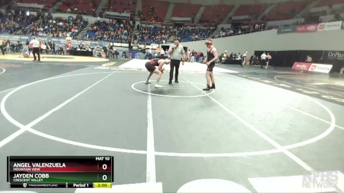 5A-195 lbs Champ. Round 1 - Jayden Cobb, Crescent Valley vs Angel ...