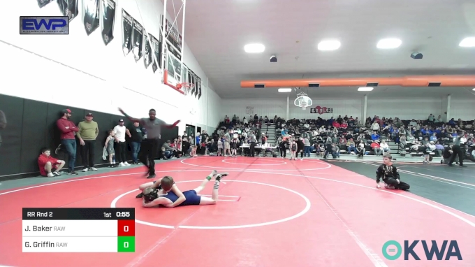 70 lbs Rr Rnd 2 - Jayce Baker, RAW vs Grant Griffin, Raw Wrestling Club