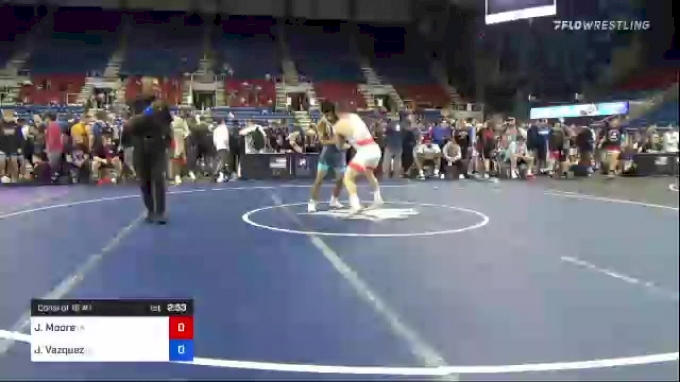 126 lbs Consi Of 16 #1 - Jaiden Moore, Iowa vs Joshua Vazquez, Illinois