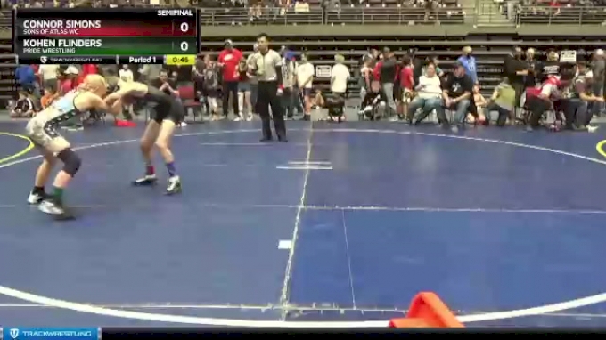 92 lbs Semifinal - Kohen Flinders, Pride Wrestling vs Connor Simons ...