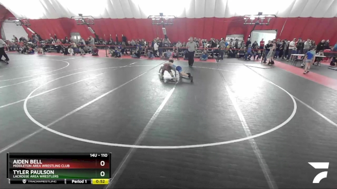 110 lbs Quarterfinal - Tyler Paulson, LaCrosse Area Wrestlers vs Aiden ...