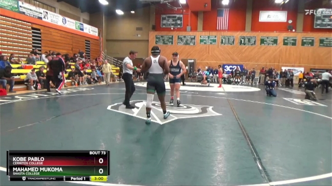 285 lbs Champ. Round 1 - Kobe Pablo, Cerritos College vs Mahamed Mukoma ...
